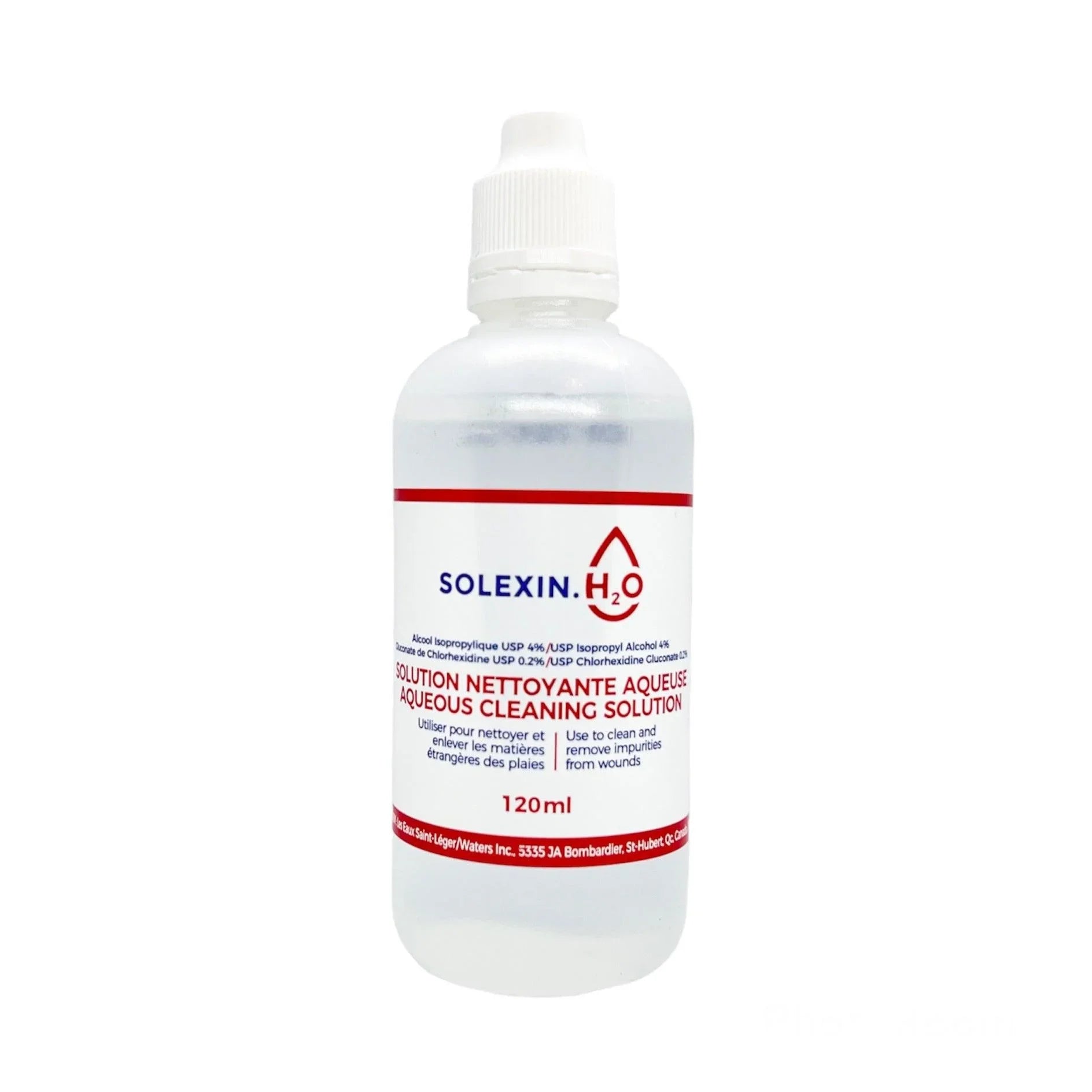 Solexin H2O - Sterile Aqueous Cleaning Solution w/ Alcohol - 120mL ...