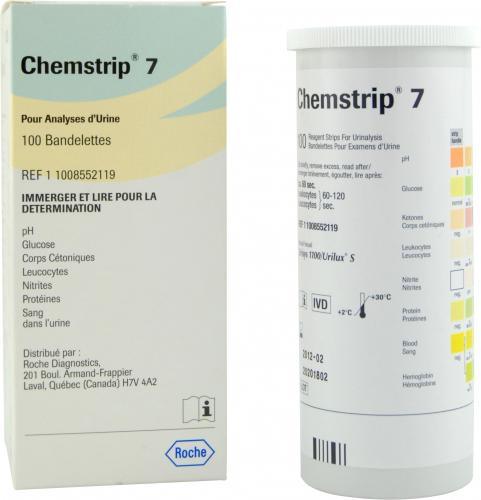 Roche Chemstrip® 7 Urine Test Strips 100 Strips / Box – EmerDepot ...