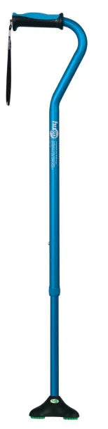 Hugo Ergonomic Offset Handle Cane with QuadPod Cane Tip | 731-859