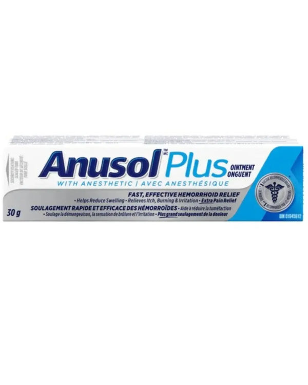 Anusol Plus Ointment with Anesthetic 30g Tube | 058738999332 ...